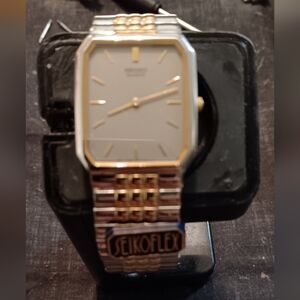 Seiko | Accessories | New Without Tags Seikoflex Tank Watchtwo Tone ...